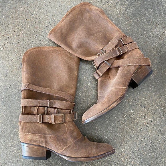 Matisse | Shoes | Matisse Suede Leather Boot Wrap Around Strap 85 ...